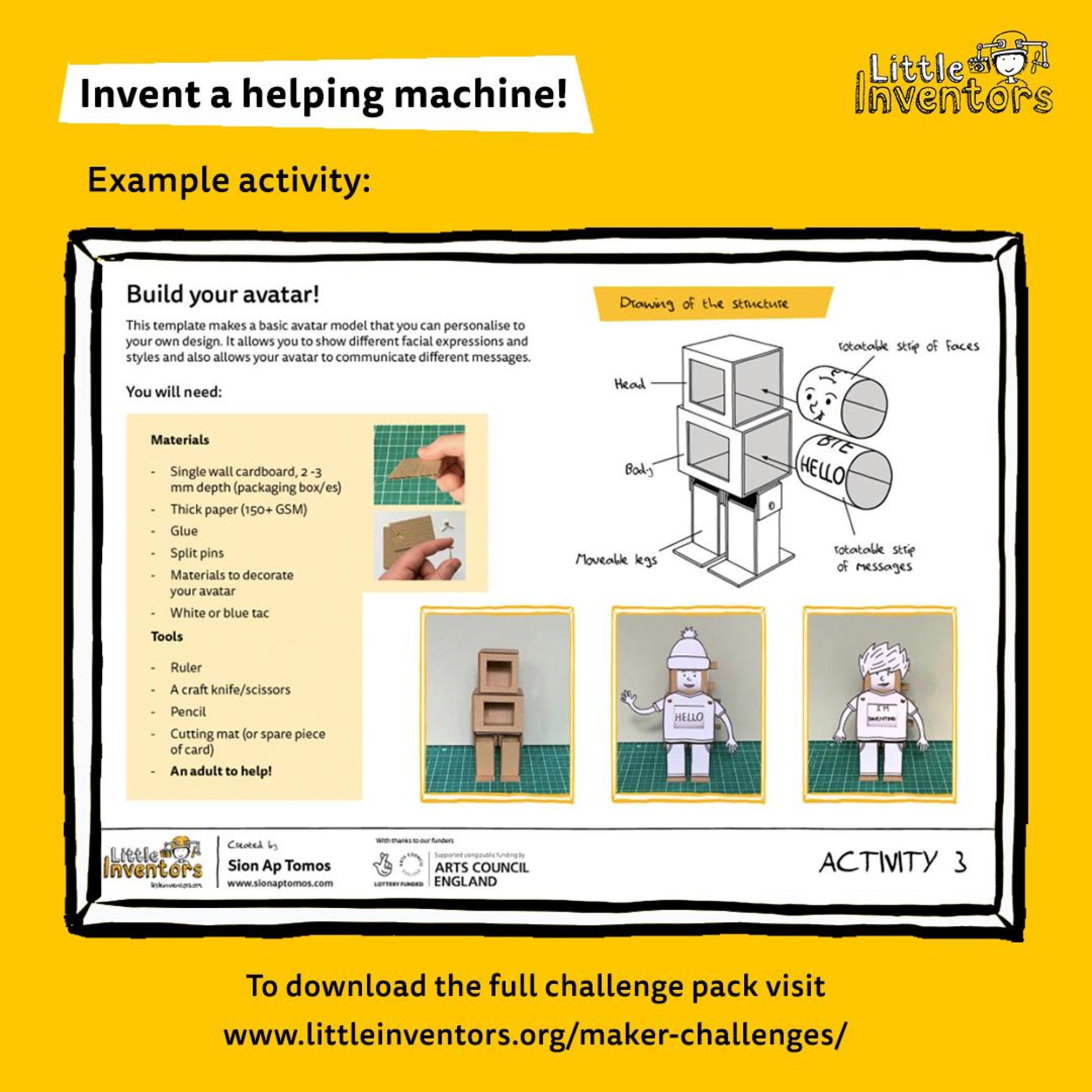 Challenge #207 Maker Challenge - Helping machine! : Little Inventors